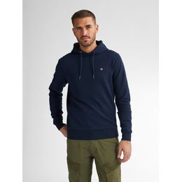 Herren Kapuzensweatshirt, blau, Gr. S, PETROL INDUSTRIES, unifarben, Sweatware, Obermaterial: 95% Baumwolle, 5% Elasthan, Sweatshirts, mit Logo