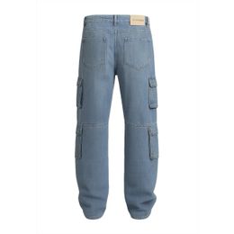 2Y STUDIOS Herren Bequeme Jeans "2Y Studios 2Y Aidan Cargo Baggy Jeans", blau, Gr. 28, unifarben, 100% Baumwolle, Jeans