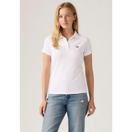 Levi's LEVI'S Damen Poloshirt "2PACK HM POLO"2 pack polo caviar, wei&szlig;, pique, Gr. S, unifarben, Piqu&eacute;, Obermaterial: 95% Baumwolle, 5% Elasthan, Shirts, In