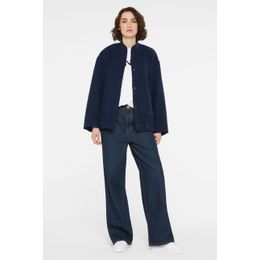 Damen Bomberjacke, blau, Gr. L, SENSES.THE LABEL, unifarben, Web, Material: 63% Polyester, 26% Polyacryl, 11% Wolle, Futter: 100% Polyester, Jacken,