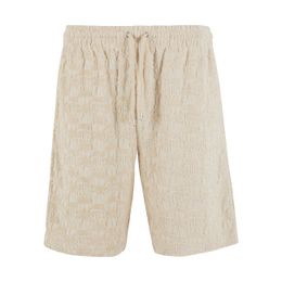 Shorts Karl Kani "Karl Kani Og Aop Terry Cloth Shorts", Herren, Gr. M, US-Gr&ouml;&szlig;en, beige, 80% Baumwolle, 20% Polyester, unifarben, normal, Hosen Shorts