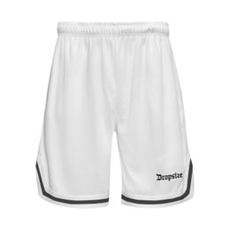 Shorts DROPSIZE "Dropsize Herren Dropsize Logo Mesh Shorts", Herren, Gr. S, US-Gr&ouml;&szlig;en, wei&szlig;, 100% Polyester, loose fit, Hosen Shorts