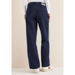 Cecil Damen Loose-fit-Jeans, blau, Gr. 33, unifarben, Jeans, 98% Baumwolle, 2% Elasthan, Jeans, High Waist