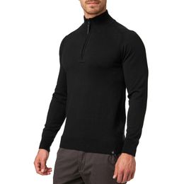 INDICODE Herren Troyer "INAncona", schwarz, Gr. XXL, unifarben, Strick, Obermaterial: 80% Baumwolle, 20% Polyester, Pullover