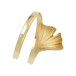 Jobo Damen Goldring "Ginko", 60, Gelbgold 375, gelb, Gelbgold 375, Fingerringe, breit 375 Gold