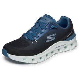 Slip-On Sneaker Skechers "GLIDE-STEP PRO-WAVERRA", Herren, Gr. 46, schwarz, blau, Synthetik, Textil, Schuhe, Laufschuh, Sportschuh in veganer Verarbeitung