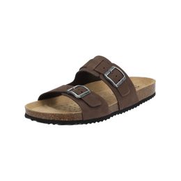 Pantolette Geox "Geox Pantoletten Nubukleder", Herren, Gr. 42, coffee, Nubukleder, Schuhe Pantolette