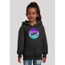 F4NT4STIC Kinder Kapuzenpullover "Retro Alien Weltraum Sonnenuntergang", schwarz, Gr. 110, Obermaterial: 65% Baumwolle, 35% Polyester, Pullover,
