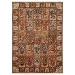 Orientteppich, B:80cm H:6mm L:200cm, beige, OCI DIE TEPPICHMARKE, Seide, Wolle, Teppiche, "Sonam Bakhtyari", handgekn&uuml;pft, mit Fransen, Wolle mit