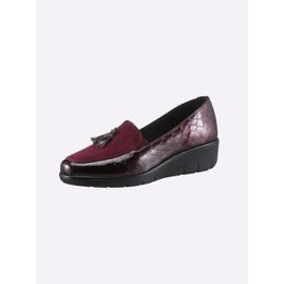 CLASSIC Damen Slipper, Gr. 41, rot, Veloursleder, Schuhe