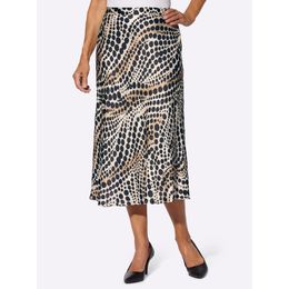 Lady Damen Schlupfrock, beige, Gr. 48, bedruckt, gemustert, mehrfarbig, 100% Viskose, R&ouml;cke