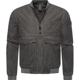 Ragwear Herren Bomberjacke "Daq", grau, Gr. L, Obermaterial: 100% Baumwolle. Innenfutter: 100% Polyester, Jacken, l&auml;ssige Herren Jacke kurz mit