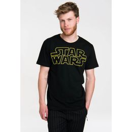 logoshirt Herren T-Shirt "Star Wars Logo", schwarz, Gr. XS, bedruckt, 100% Baumwolle, Shirts, mit tollem Star Wars-Print