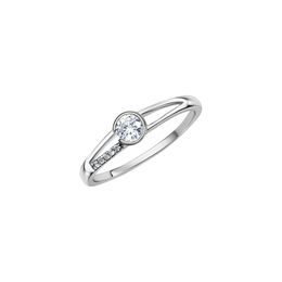 Diamonds by Ellen K. Damen Fingerring "Gold 375 mit Zirkonia wei&szlig;", 058 (18,5), Gold, wei&szlig;, FASCINATION BY ELLEN K., Gold, Fingerringe
