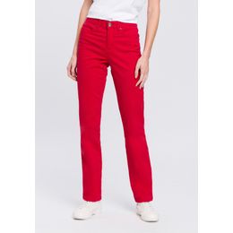 Arizona Damen Gerade Jeans "Comfort-Fit", rot, Basic, Gr. 76, Jeans, Obermaterial: 98% Baumwolle, 2% Elasthan, Jeans, High Waist