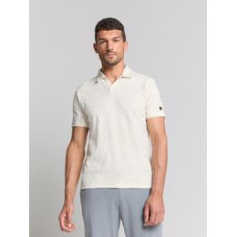 NO EXCESS Herren T-Shirt "NO EXCESS Jacquard Poloshirt", beige, Gr. XL, 95% Baumwolle, 5% Elasthan, Shirts