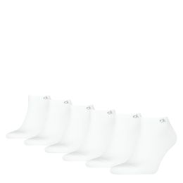 Sneakersocken Calvin Klein "CK MEN SNEAKER 6P ECOM", Herren, Gr. 39-42, wei&szlig;, Obermaterial: 68% Baumwolle, 20% Polyester, 12% Elasthan, Socken Sneakersocken
