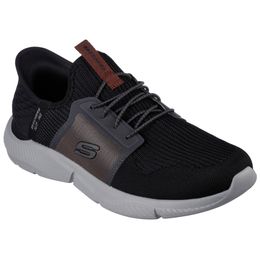 Skechers Herren Slip-On Sneaker "INGRAM-BRACKETT", Gr. 44, schwarz, Textil, Schuhe, Slipper, Trainingsschuh, Freizeitschuh in veganer Verarbeitung