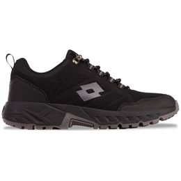 Lotto Herren Sneaker, Gr. 46, schwarz, Kunstfaser, Synthetik, mehrfarbig, Schuhe, - mit Laceloops & Metalhooks
