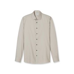 OLYMP Herren Businesshemd "OLYMP Level Five, Body Fit, Kent"taupe, Gr. 42, 100% Baumwolle, Hemden
