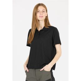 WHISTLER Damen Langarm-Poloshirt "Vale", schwarz, Gr. 48, unifarben, 97% Polyester, 3% Elasthan, Shirts, aus leichtem Material