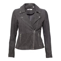 Maze Damen Lederjacke "42021160", grau, Gr. L, Obermaterial: 100% Ziegenleder; Innenfutter: 100% Baumwolle; &Auml;rmelfutter: 100% Baumwolle, Jacken
