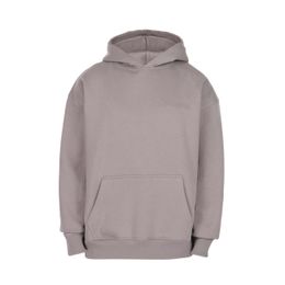 Kapuzenpullover DROPSIZE "Dropsize HEAVY OVERSIZE HD LOGO HOODIE", Herren, Gr. L, flannel grau, 70% Baumwolle, 30% Polyester, mehrfarbig, oversize, ohne Ausschnitt, Pullover Kapuzenpullover