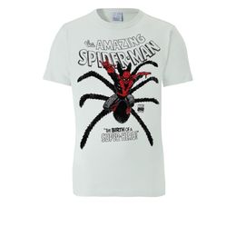 logoshirt Herren T-Shirt "MARVEL - SPIDER-MAN", wei&szlig;, Gr. S, bedruckt, 100% Baumwolle, Shirts, mit angesagtem Superhelden-Print