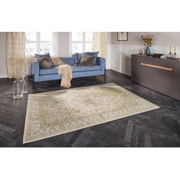Teppich ELLE DECORATION, B:160cm H:7mm L:230cm, gold, Polyester, Wohnzimmer, Teppiche, "Nain", Orientalisch, L&auml;ufer, Kurzflor, Wohnzimmer,