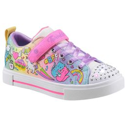 Skechers Damen Sneaker "TWINKLE SPARKS BFF MAGIC", Gr. 30, bunt, Synthetik, Textil, Schuhe, Schn&uuml;rschuh m.Glitzer, Klettverschluss, Gr&ouml;&szlig;enschablone