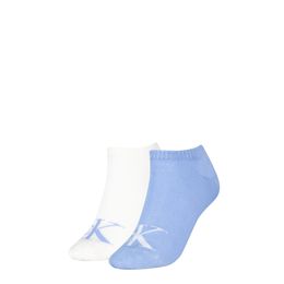 Damen Sneakersocken "CKJ WOMEN SNEAKER MONOGRAM", Calvin Klein Jeans, Gr. 39sky blau, Obermaterial: 70% Baumwolle, 26% Polyester, 2% Polyamid, 1%