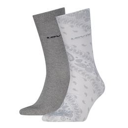 Levi's LEVI'S Damen Socken "LEVIS REG CUT BANDANA PRINT", Gr. 43grau combo, Baumwollmischung, Socken, softer Cotton-Mix, schmales Rippenb&uuml;ndchen, uni,