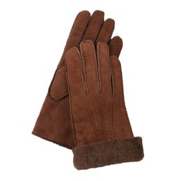 Gretchen Herren Skihandschuhe, braun, Gr. 9,5, unifarben, 100% Lammfell, Handschuhe, aus echtem Lammfell