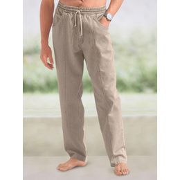 CLASSIC Herren Schlupfhose, beige, Gr. 58, unifarben, 100% Baumwolle, Hosen