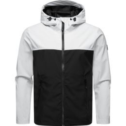 Ragwear Herren Softshelljacke "Shellwie Block", wei&szlig;, Gr. XL, Obermaterial: 100% Polyester. Futter: 100% Polyester, Jacken, wasserdichte Herren
