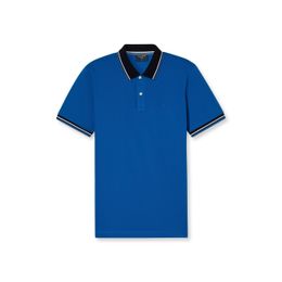 OLYMP Herren Poloshirt "OLYMP Casual Wirk", blau, Gr. S, 100% Baumwolle, Shirts