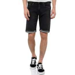 Rusty Neal Herren Shorts "Benson", grau, Gr. XL, unifarben, 98% Baumwolle, 2% Elasthan, Hosen, mit l&auml;ssigem Umschlagdetail