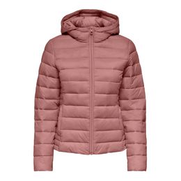 Only Damen Outdoorjacke "ONLABBIE QUILTED HOOD JACKET OTW ZL", rosa, Gr. XS, unifarben, Web, Obermaterial: 100% Polyamid, Jacken