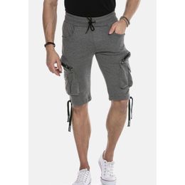 Cipo & Baxx CIPO & BAXX Herren Jeansbermudas "Bermuda & Short", grau, Basic, Gr. M, unifarben, 70% Baumwolle, 30% Polyester, Jeans, aus Baumwollmix