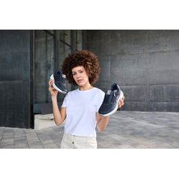 Rieker Damen Sneaker, Gr. 43, blau, Lederimitat, Textil, Schuhe, Schn&uuml;rschuh, Halbschuh, Freizeitsneaker mit Rei&szlig;verschluss