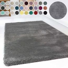 Hochflor-Teppich Esprit, B:80cm H:25mm L:150cm, grau, Kunstfaser, Teppiche, "Relaxx ESP-4150", Wohnzimmer, sehr gro&szlig;e Farbauswahl, weicher dichter