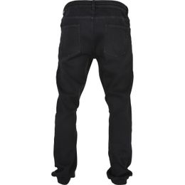 Urban Classics Herren Bequeme Jeans "Urban Classics Herren Knitted Denim Jogpants"realschwarz washed, Gr. L, unifarben, 83% Baumwolle, 15% Polyester,