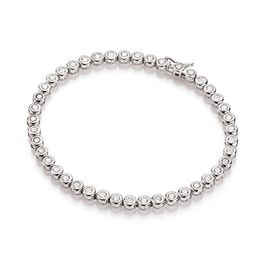 Smart Jewel Damen Tennisarmband "klassisch, mit Zirkonia Steine, Silber 925", 18cm, Silber 925 (Sterlingsilber), wei&szlig;, Silber 925 (Sterlingsilber),