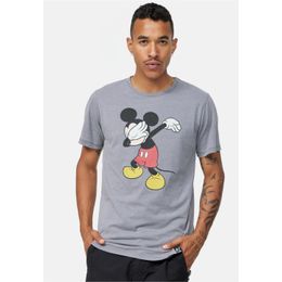 Recovered Herren T-Shirt "Disney Mickey Mouse Dabbing", grau, Gr. S, bedruckt, 58% Polyester, 42% Baumwolle, Shirts, im zeitlosen Design