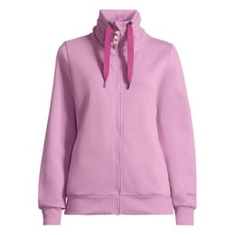 Sweatjacke SALZHAUT "Sweatjacke RACKELN - UNI", Damen, Gr. L, rosa (pale), Obermaterial: 80% Baumwolle CO. 20% Polyester PES., Sweatjacken Sweatjacke