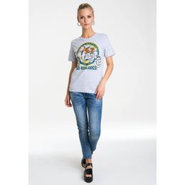 logoshirt Damen T-Shirt "Riverdale &ndash; Go Bulldogs", grau, Gr. L, bedruckt, meliert, 95% Baumwolle, 5% Viskose, Shirts, mit lizenziertem Originaldesign
