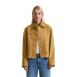 Marc O'Polo Outdoorjacke MARC O'POLO "aus Waxed-Cotton", Damen, Gr. 38, beige (schwarzer sand), Obermaterial: 100% Baumwolle; Futter: 100% Baumwolle, unifarben, regular fit, Jacken Outdoorjacke