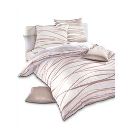 Bettw&auml;sche Kaeppel, beige, Feinbiber, 100% Baumwolle, Bettw&auml;sche