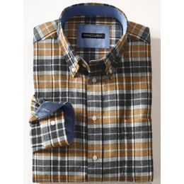 CLASSIC Herren Karohemd, gelb, Gr. 41, gemustert, kariert, mehrfarbig, 100% Baumwolle, Hemden