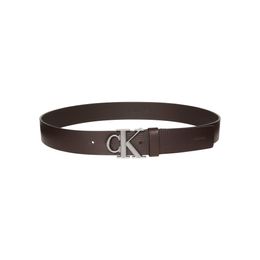 Calvin Klein Herren Lederg&uuml;rtel "CK BUCKLE 40MM FIXED", braun, Gr. 100, unifarben, Web, Rindsleder, G&uuml;rtel, Gr&ouml;&szlig;enverstellbar mit Metallschlie&szlig;e